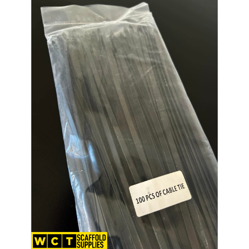 Black Cable Ties (4.8mm x 300mm) (x100) | WCT Scaffold