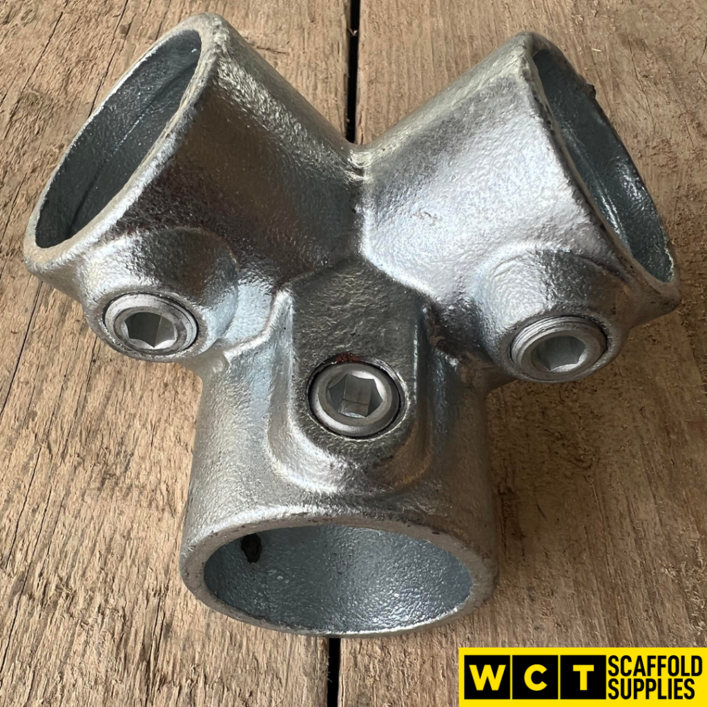 New Key Clamp 3 Way 90° Top Corner - 48.3mm | WCT Scaffold
