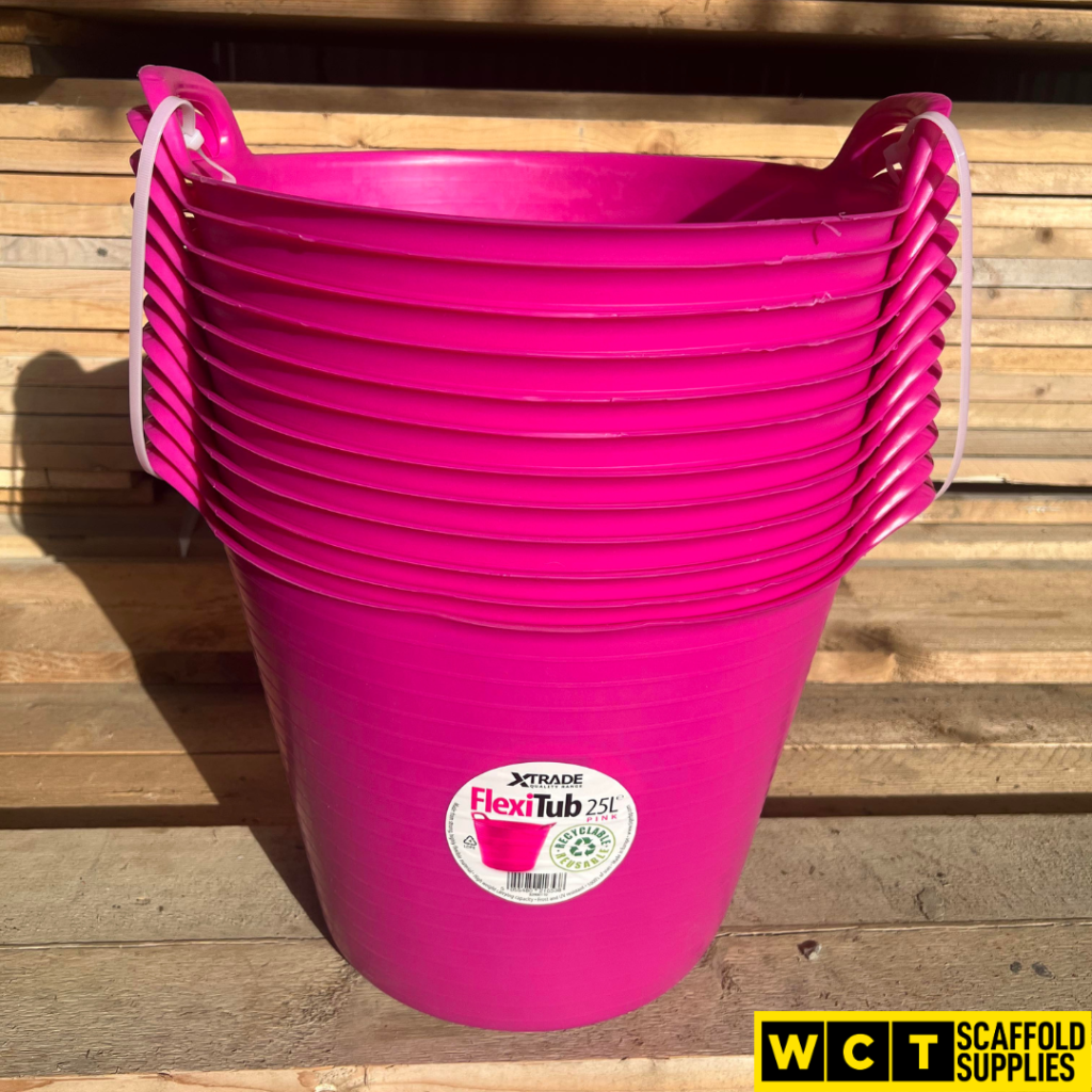 X Trade Flexi Tub 25L - Pink | WCT Scaffold