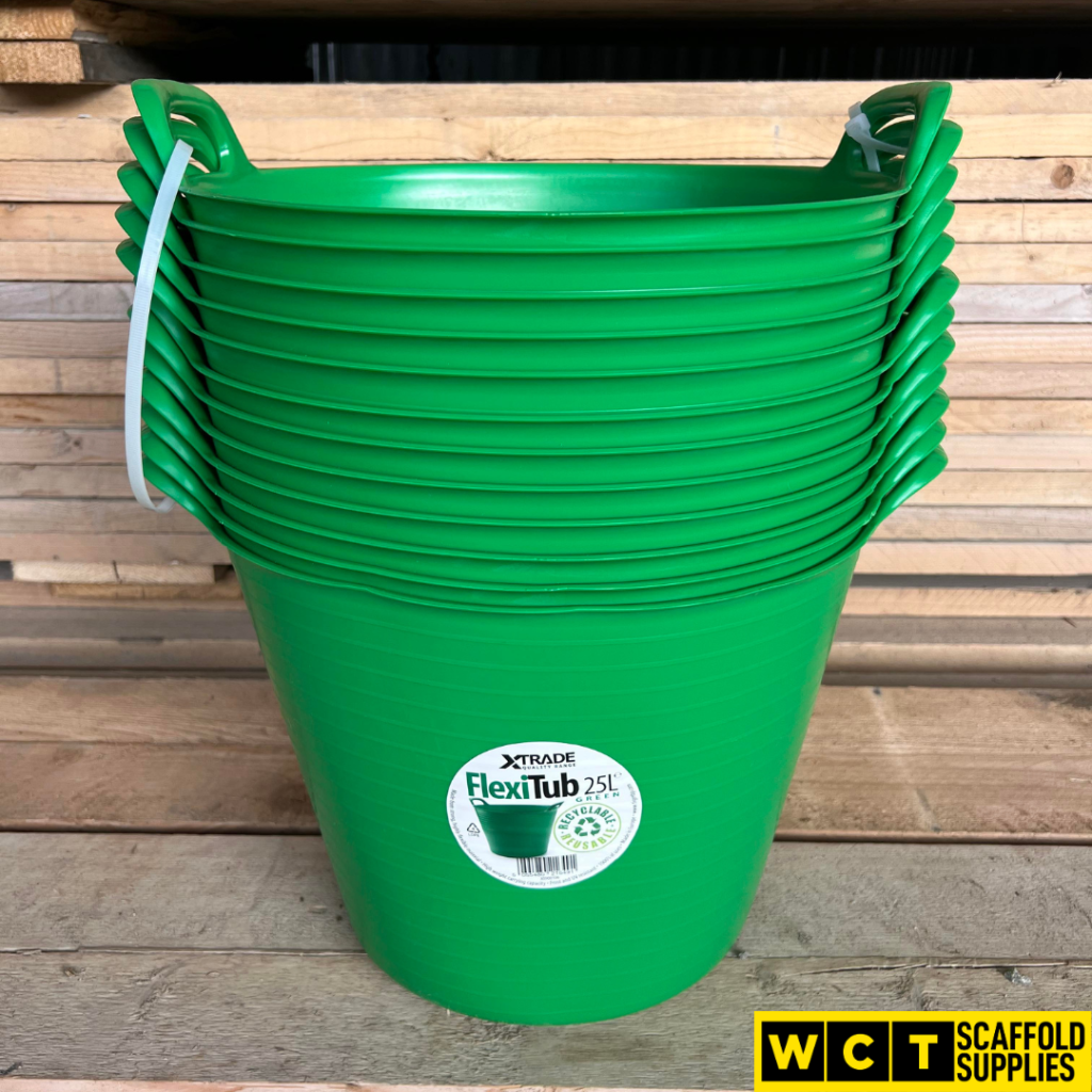 X Trade Flexi Tub 25L - Green | WCT Scaffold