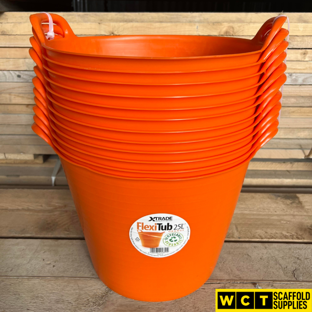 X Trade Flexi Tub 25L - Orange | WCT Scaffold