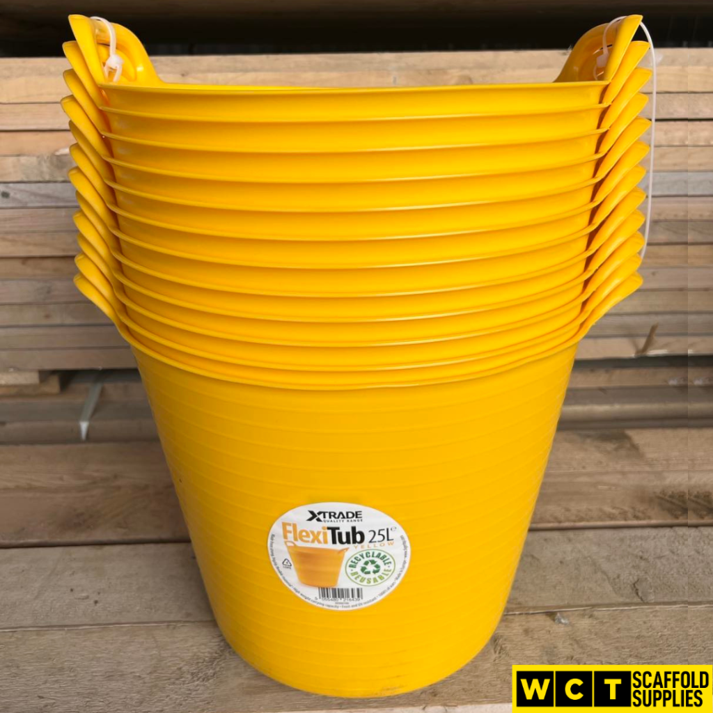 X Trade Flexi Tub 25L - Yellow | WCT Scaffold