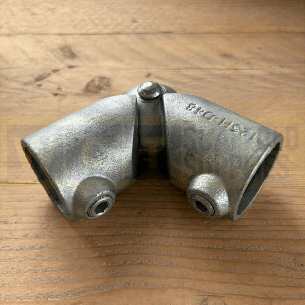 New Key Clamp Adjustable Elbow 0-120° - 48.3mm | WCT Scaffold